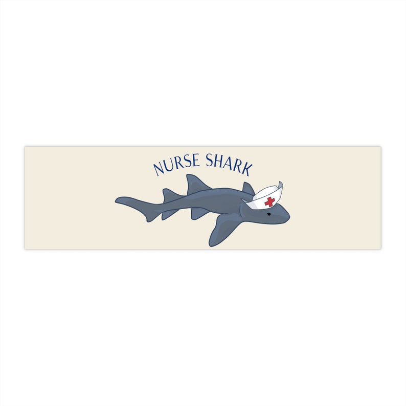 Nurse Shark Bumper Stickers Nurse Bumper Sticker Shark Medical Bumper ...