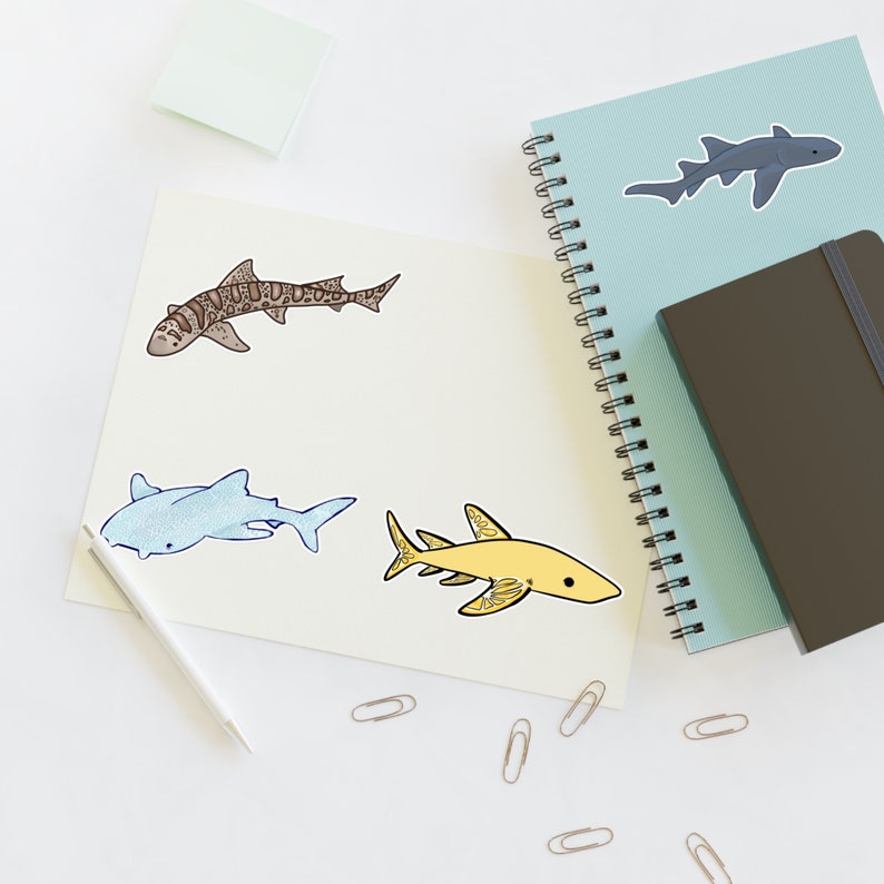 Shark Sticker Sheets Whale Shark Sticker Sheet Leopard Shark Sticker ...