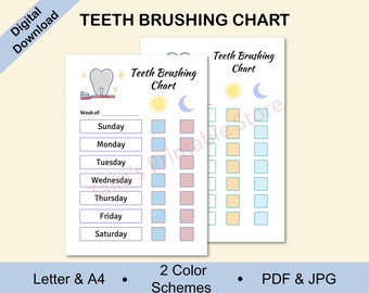 Brush Teeth Chart, Brush My Teeth Printable, Brush Your Teeth Printable ...