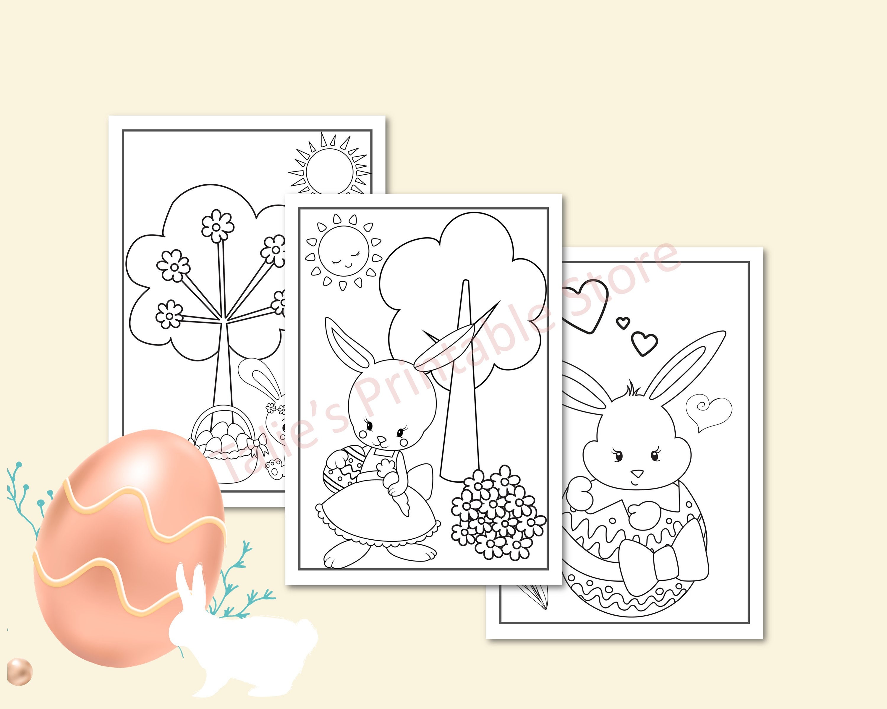 Easter Coloring Pages for Kids, Printable Easter Activites, Fun Easter ...