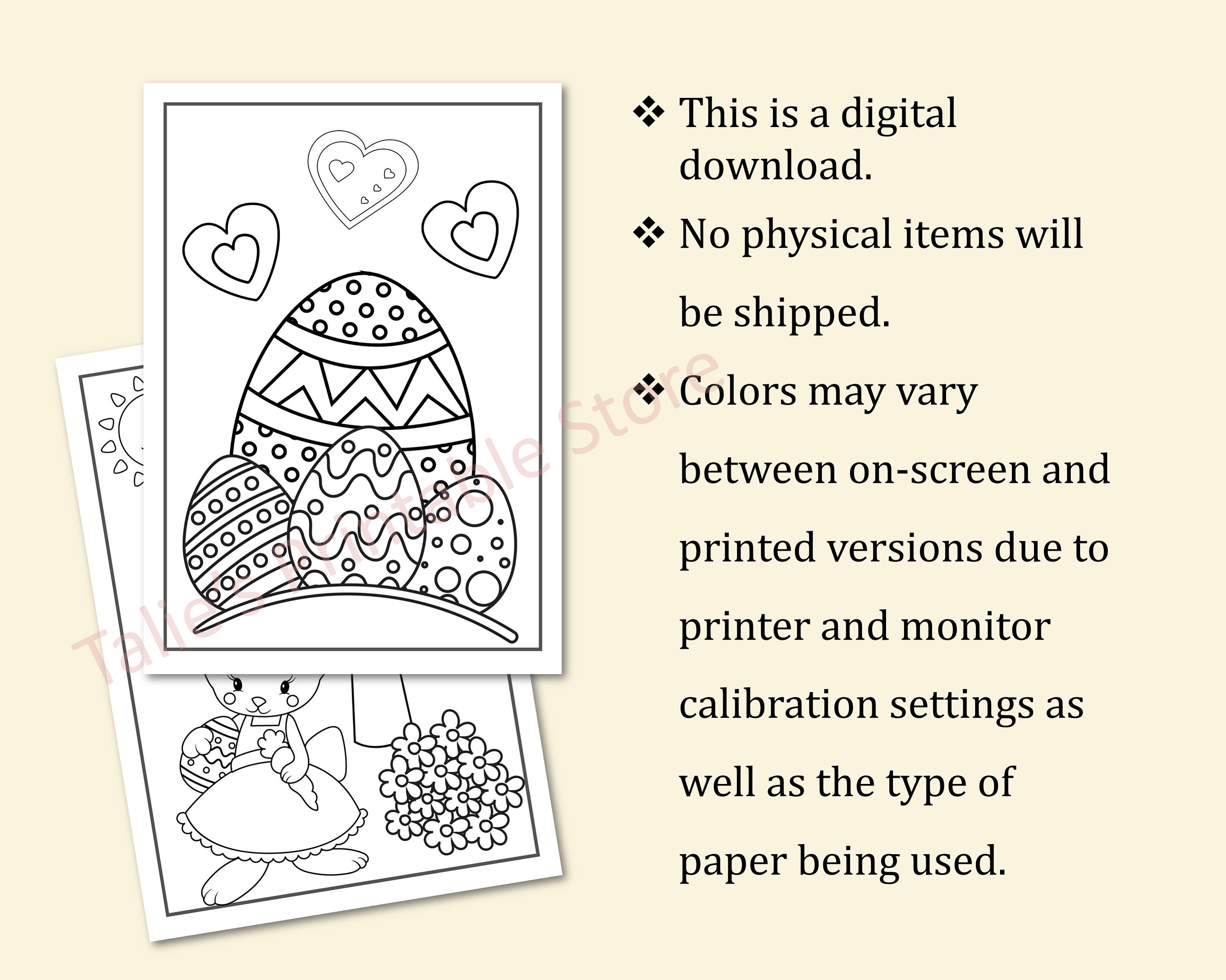 Easter Coloring Pages for Kids, Printable Easter Activites, Fun Easter ...