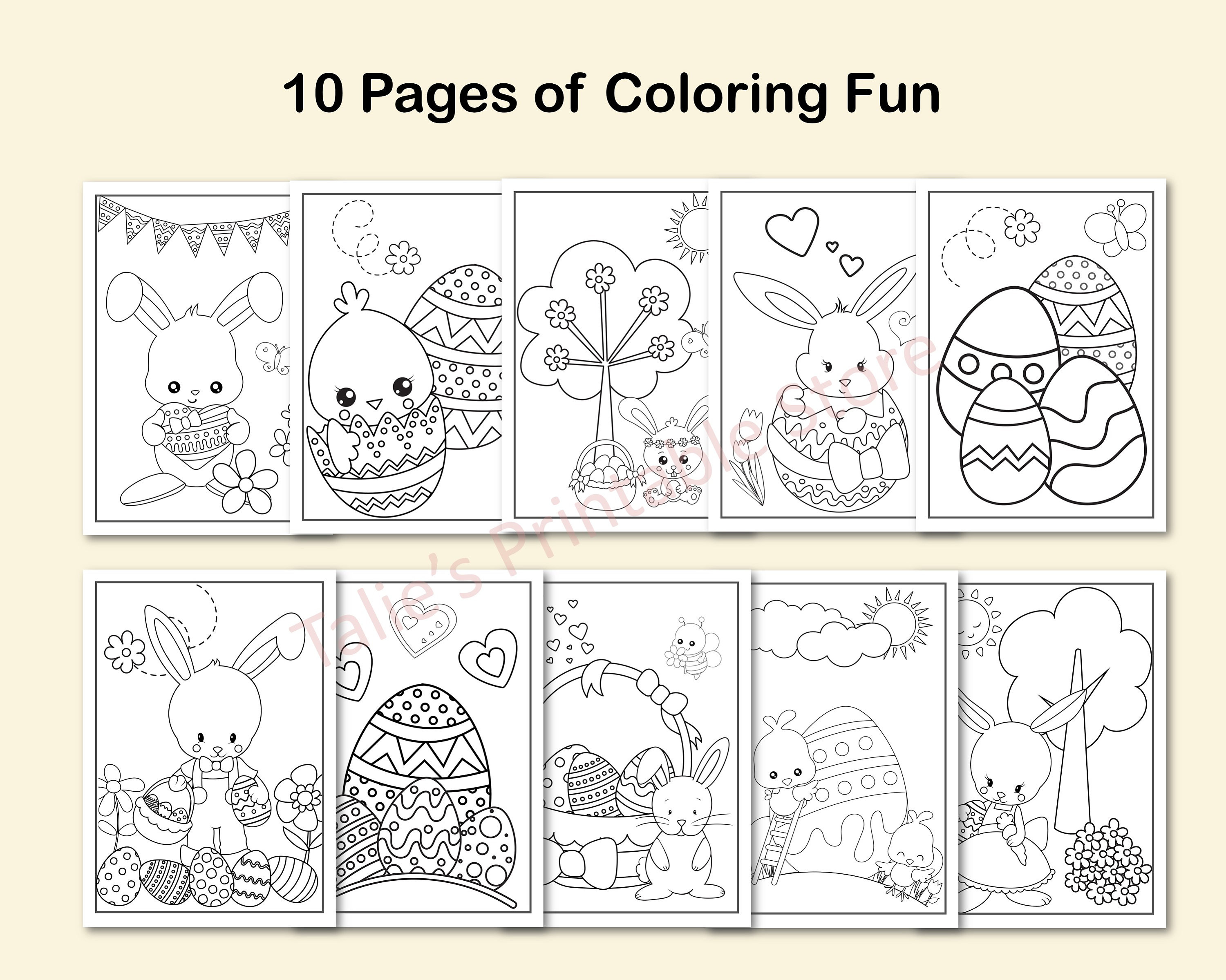 Easter Coloring Pages for Kids, Printable Easter Activites, Fun Easter ...