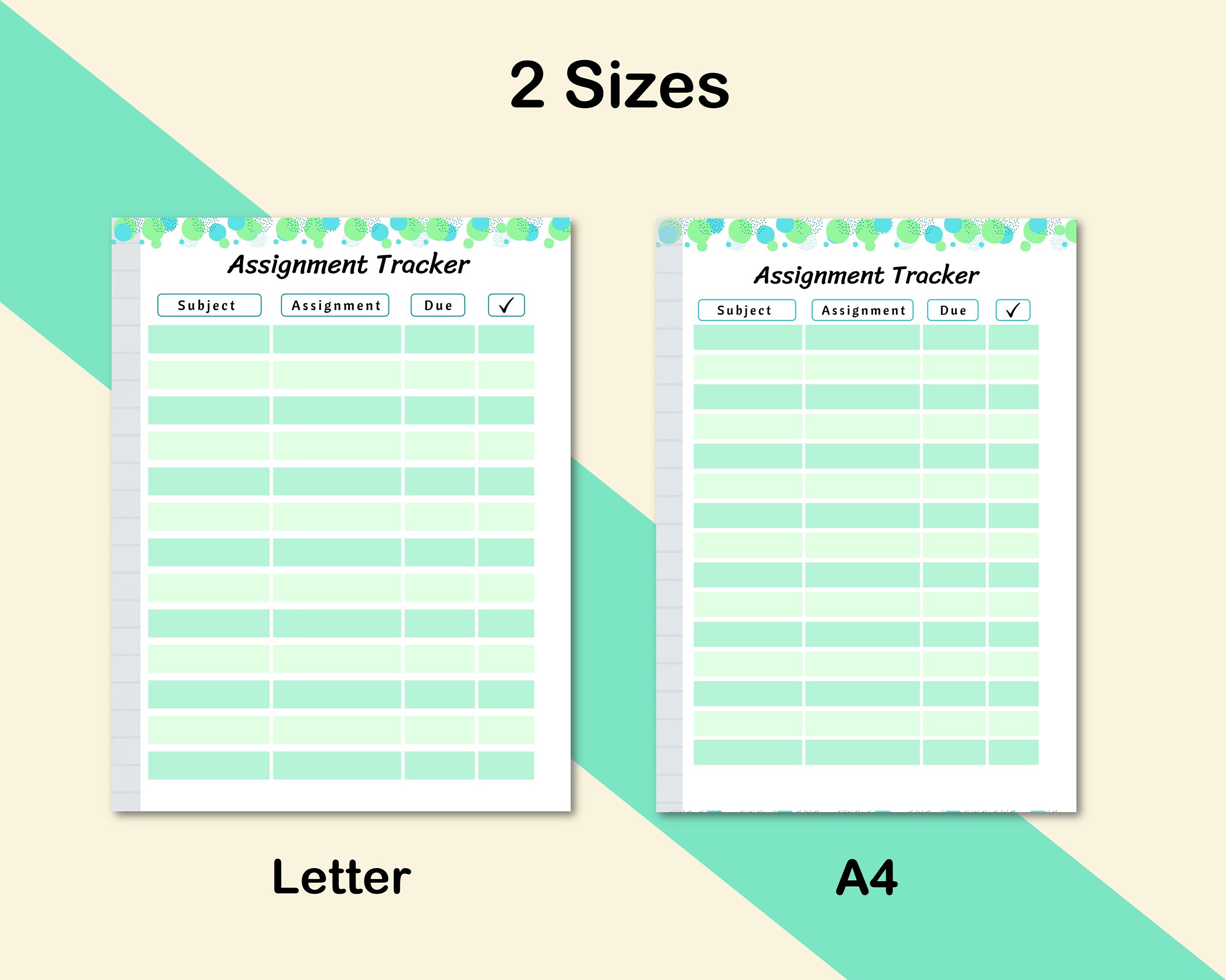 Printable Assignment Tracker, Student Planner, Homework Log, Printable ...