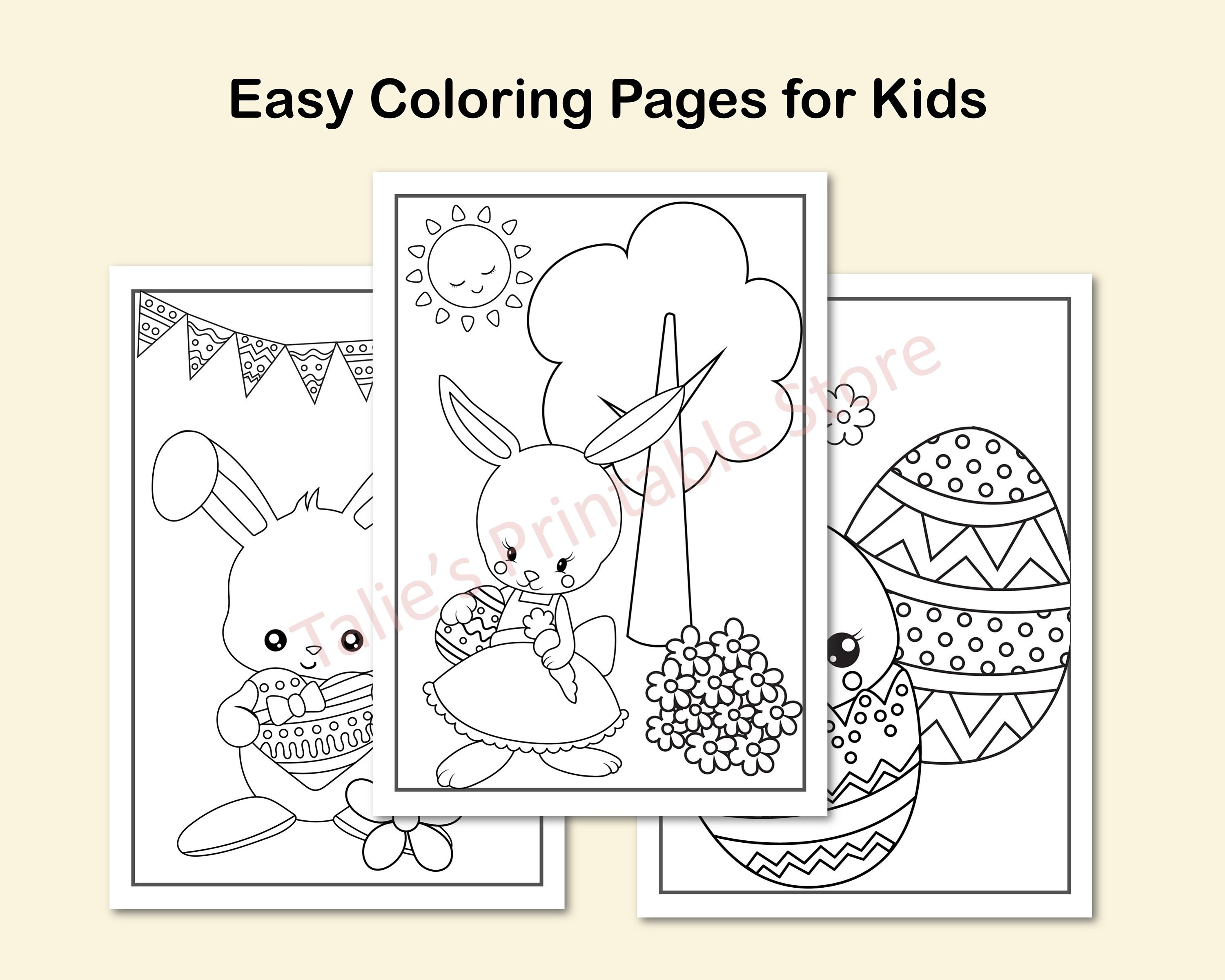 Easter Coloring Pages for Kids, Printable Easter Activites, Fun Easter ...