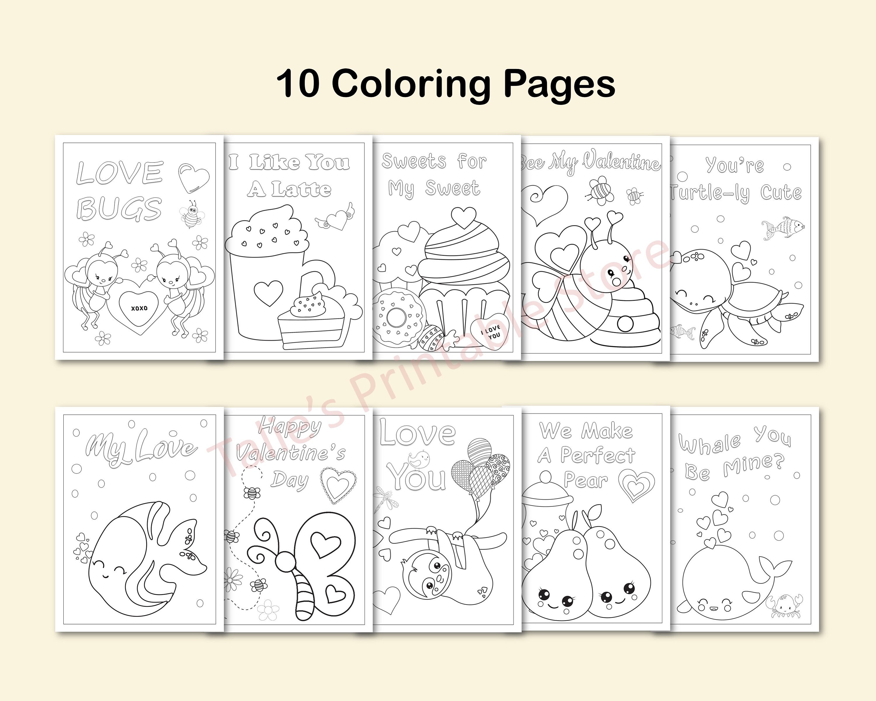 Valentine’s Day Coloring Pages for Kids, Valentine Activities, Kids ...