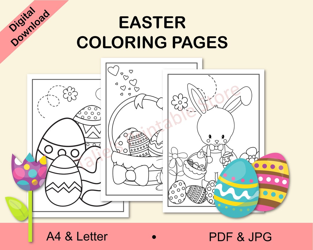 Easter Coloring Pages for Kids, Printable Easter Activites, Fun Easter ...