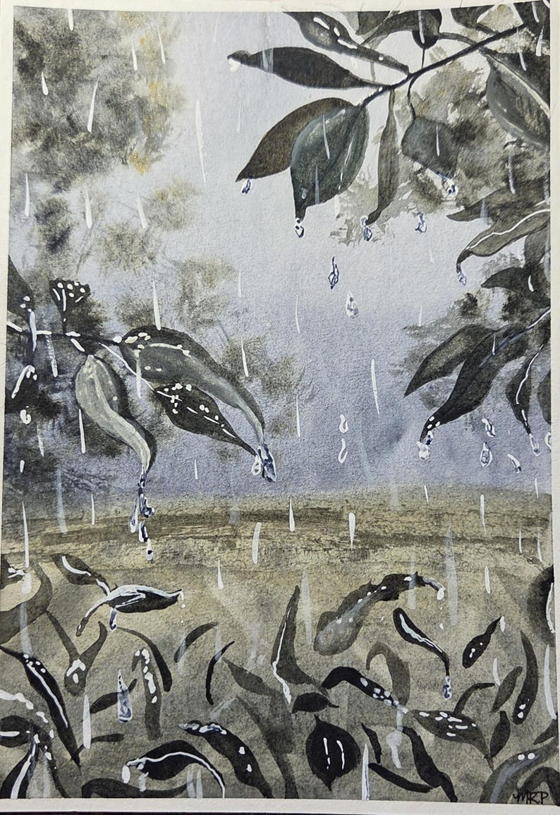 Summer Storm Watercolor Painting - Etsy