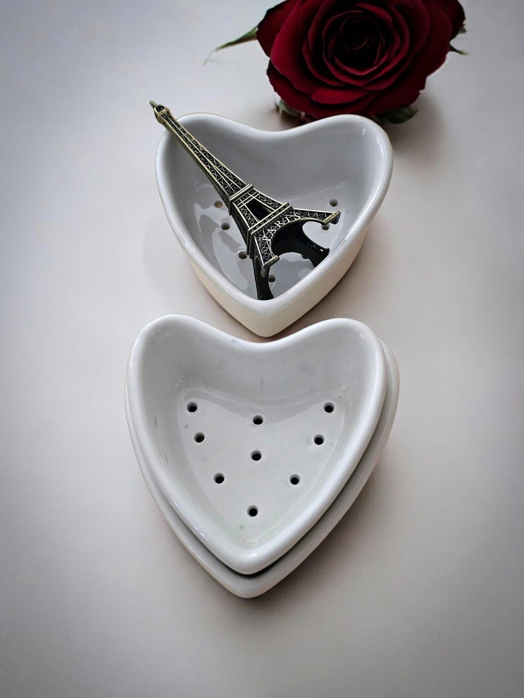 Vintage French Heart Cheese Strainer Mold Apilco Made in France Sold ...