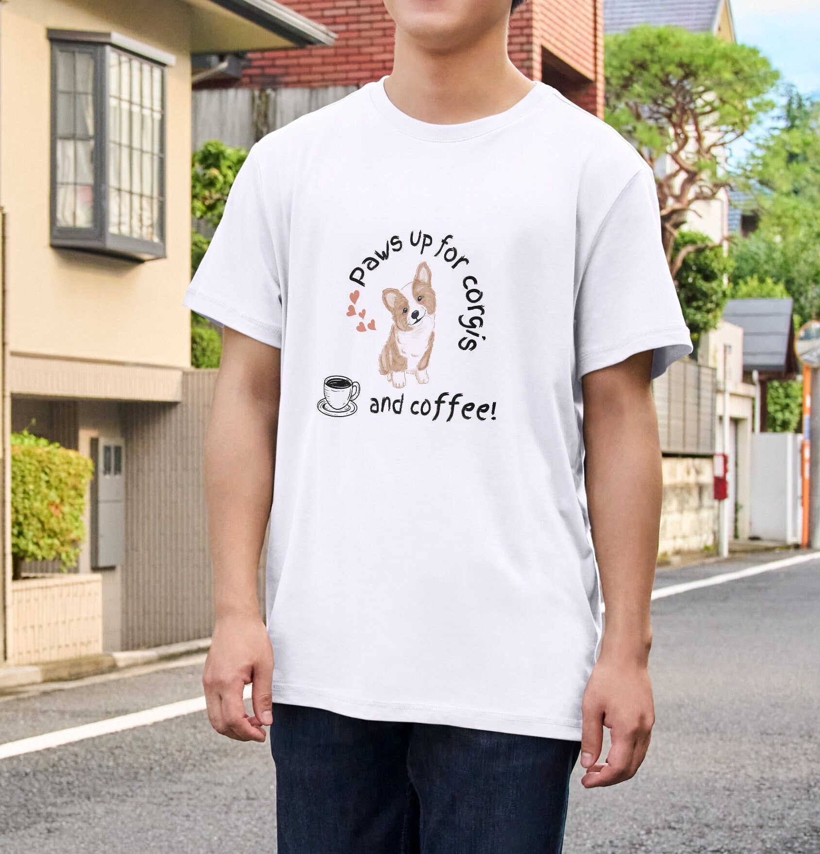 Corgi and Coffee Lovers, Dog and Coffee, Caffeine Tees, Corgi Coffee ...