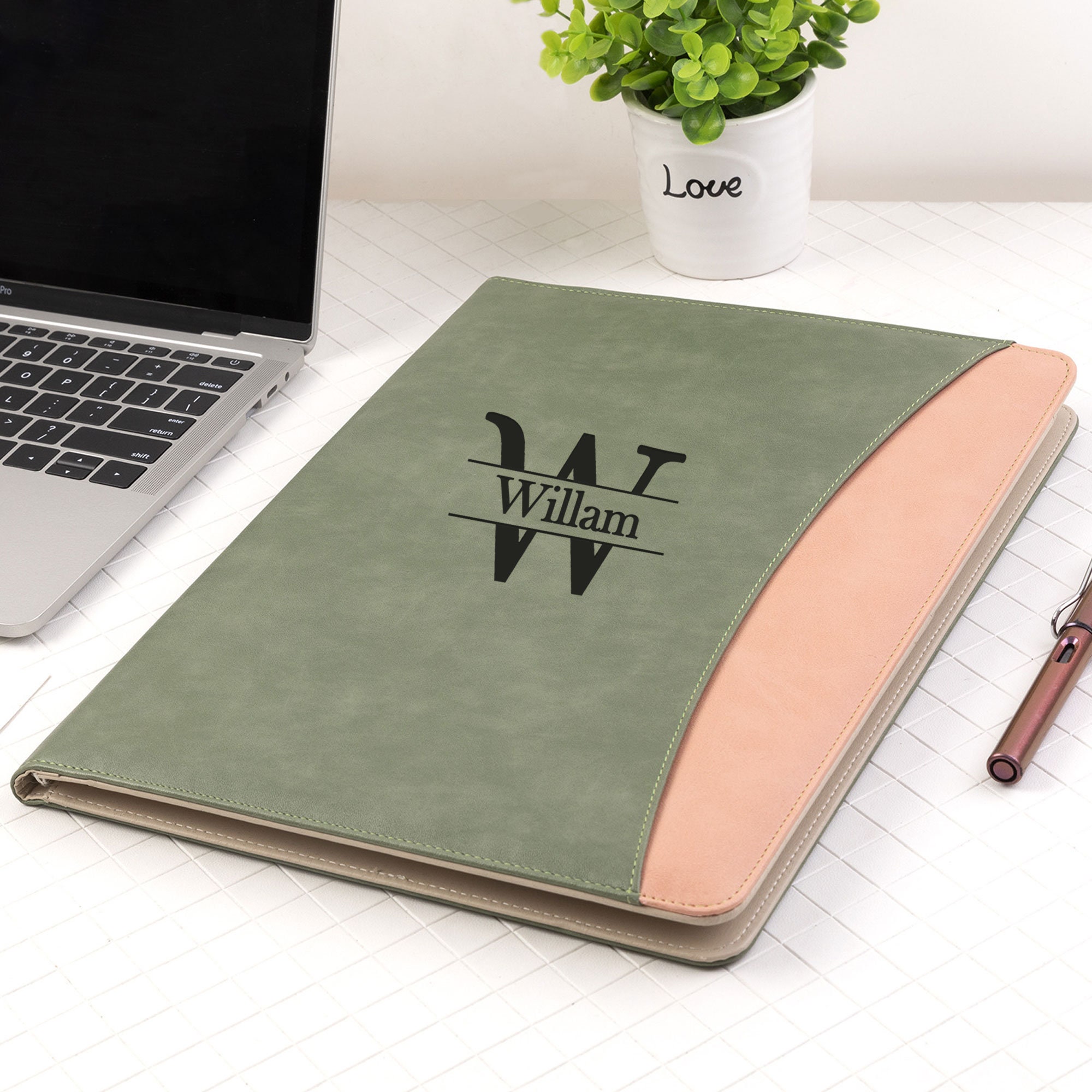 Personalized Leather Portfolio, A4 Portfolio for Men, Custom Portfolio ...