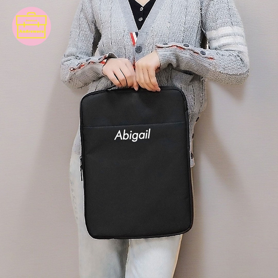 Custom Premium Laptop Bag, Personalized Name Laptop Sleeve, Carry Case ...