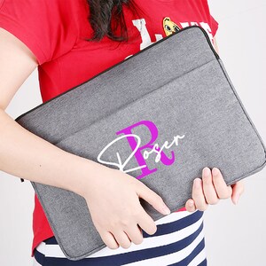 Personalised Monogram Laptop Bag, Initial Tablet Bag, Custom Name ...