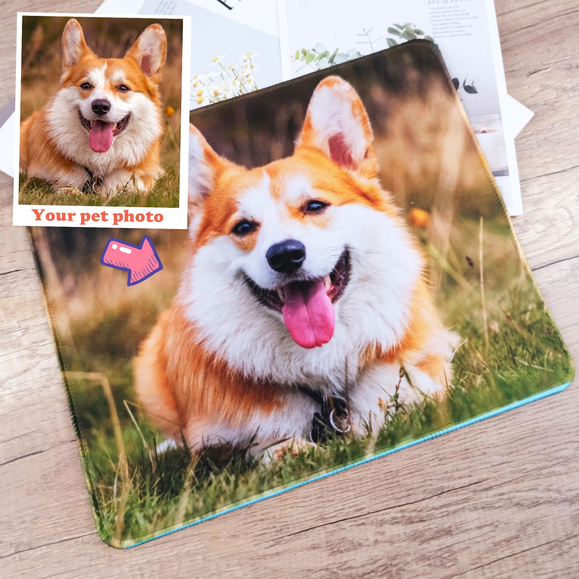 Personalised Custom Your Picture Computer Mouse Pad, Custom Photo Mouse ...