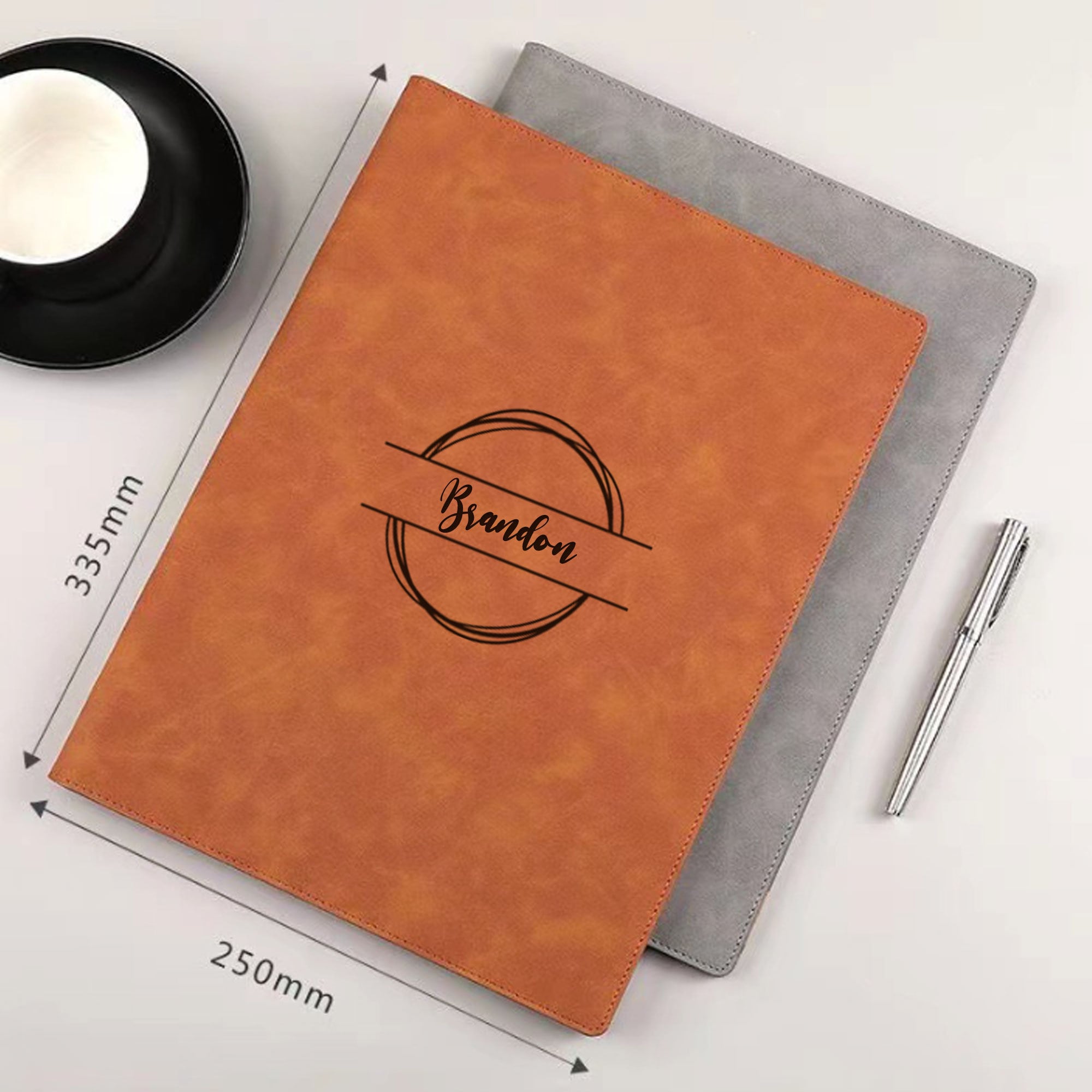 Personalized Leather Portfolio, Custom Portfolio With Zipper, Custom ...