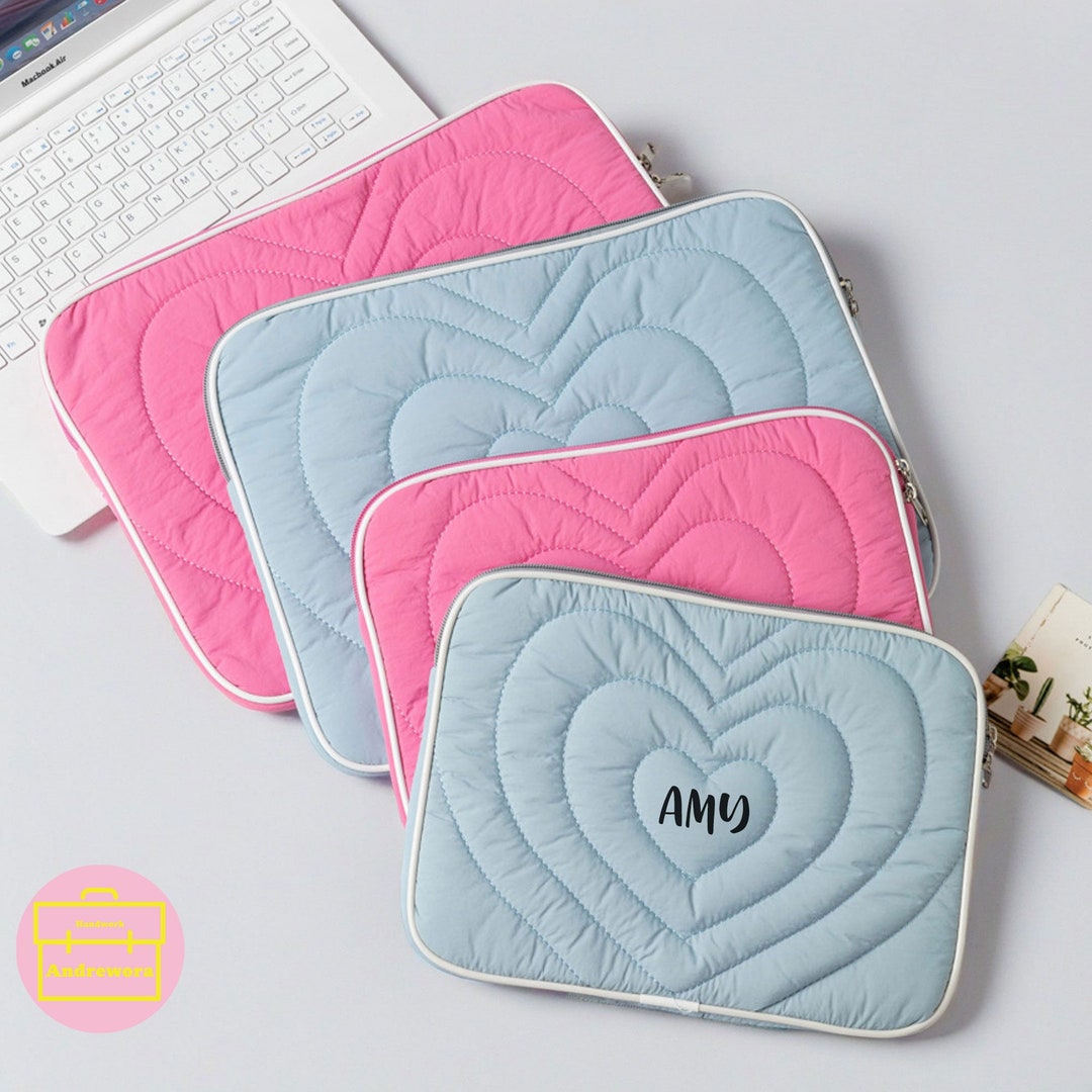 Custom Name Heart iPad Case, Personalized Quilting iPad Air Pro Pouch ...