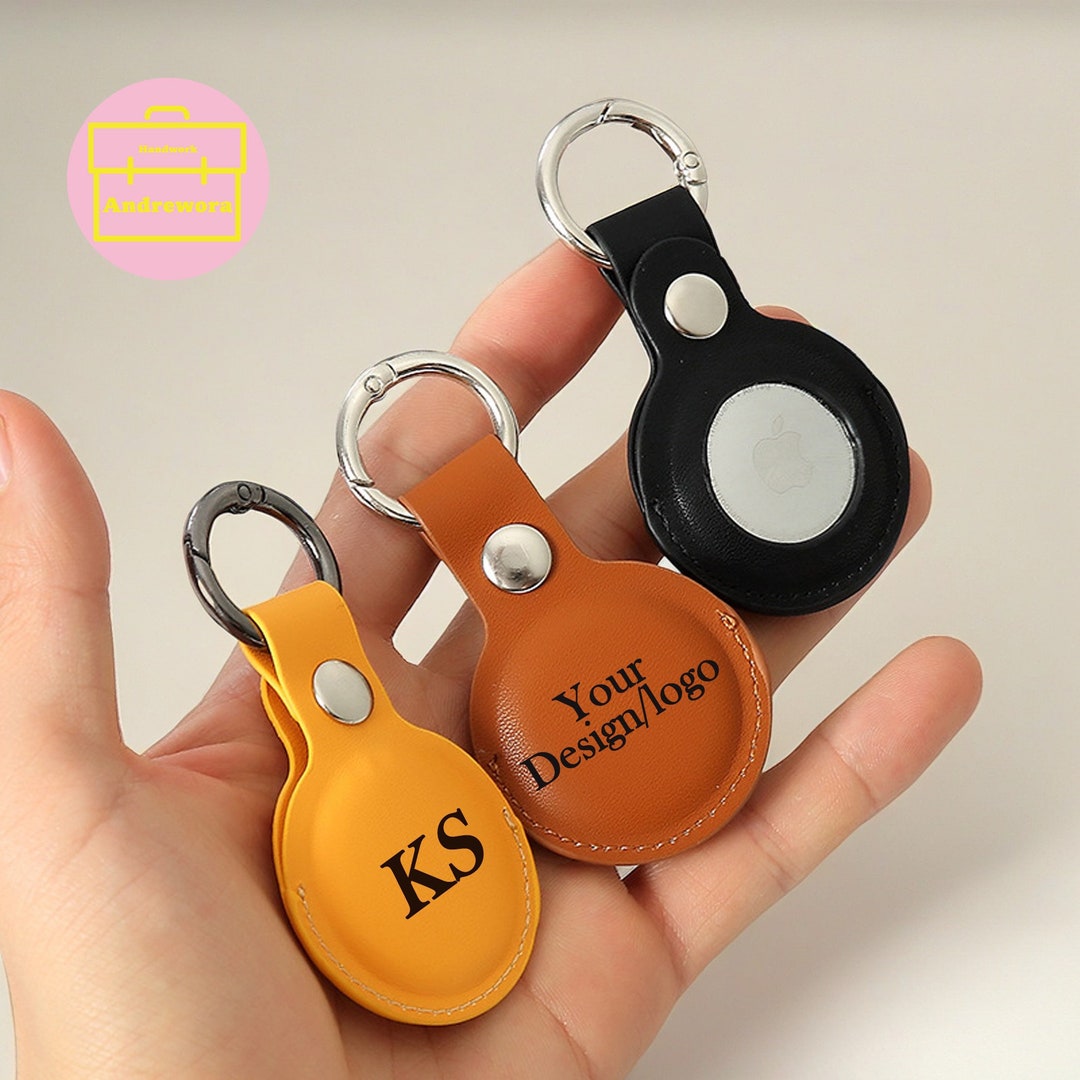Custom Text or Logo Protective AirTag Case, Personalised Apple AirTag ...