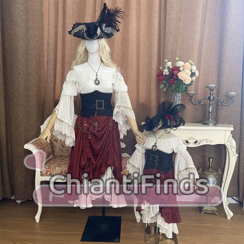 Pirate Cosplay Costume, Mother & Kids Matching Costume, Halloween ...