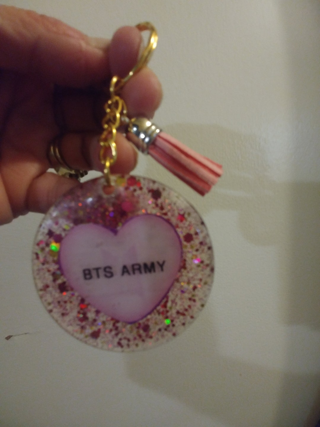 BTS ARMY Heart Keychain, BTS Logo in Heart or 2025 Keyring, Bag Charm ...