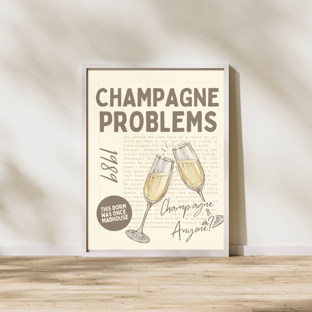 Champagne Problems Lyrics - Etsy