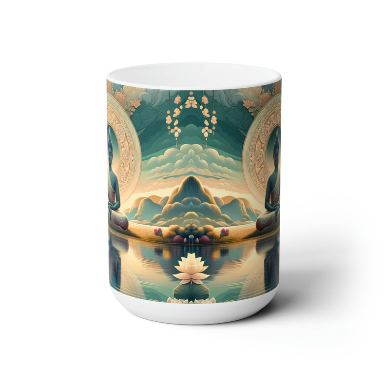 Buddha Inspired Mug, Mindfulness Coffee Cup, Serene Buddha Tea Mug ...