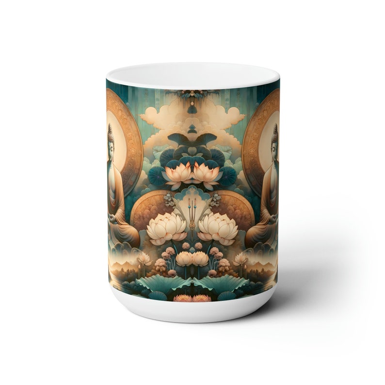 Buddha Inspired Mug, Mindfulness Coffee Cup, Serene Buddha Tea Mug ...