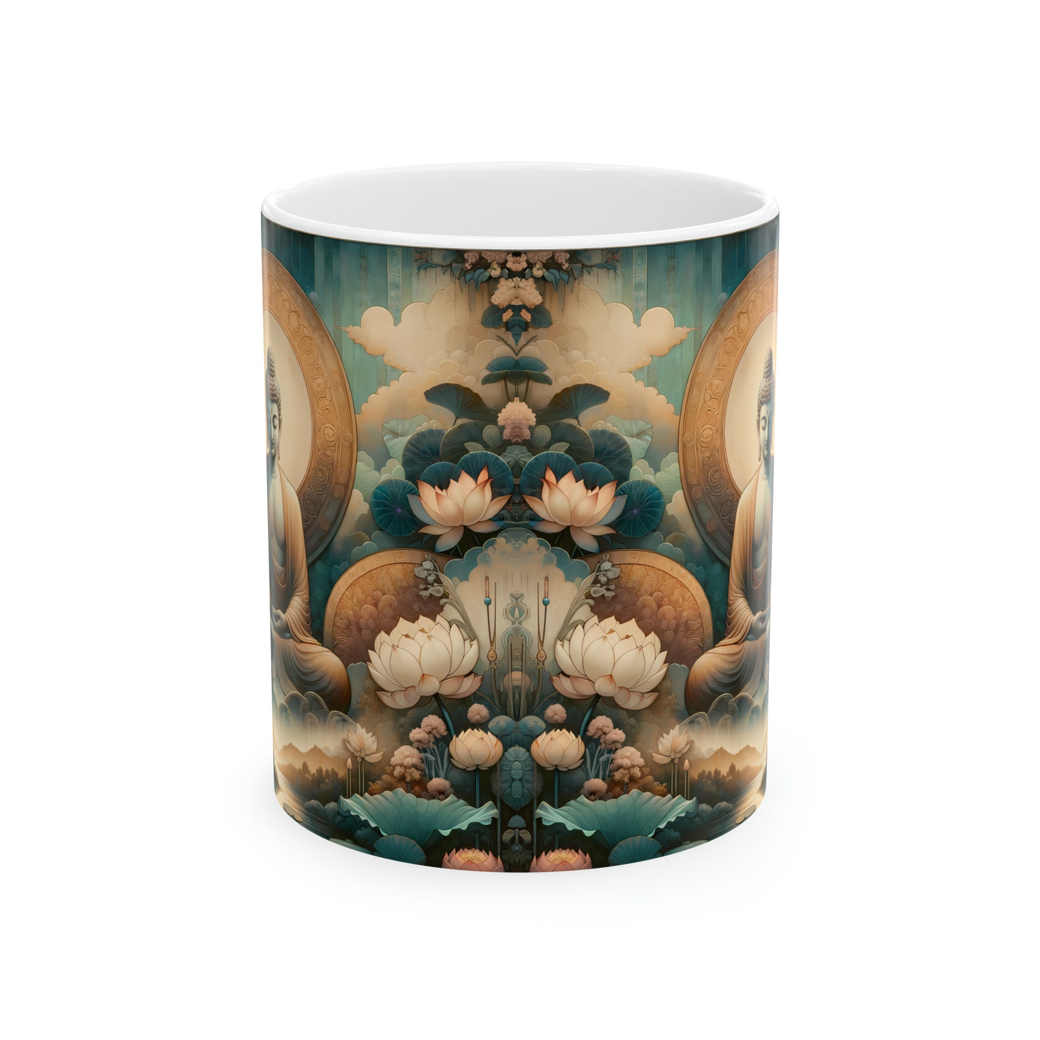 Buddha Inspired Mug, Mindfulness Coffee Cup, Serene Buddha Tea Mug ...