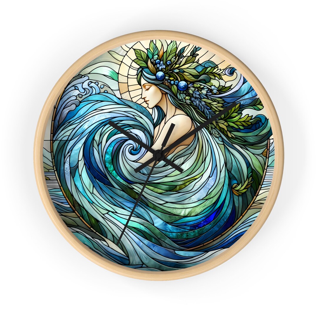 Water Goddess Wall Clock, Mythical Spirituality Decor, Divine Feminine ...