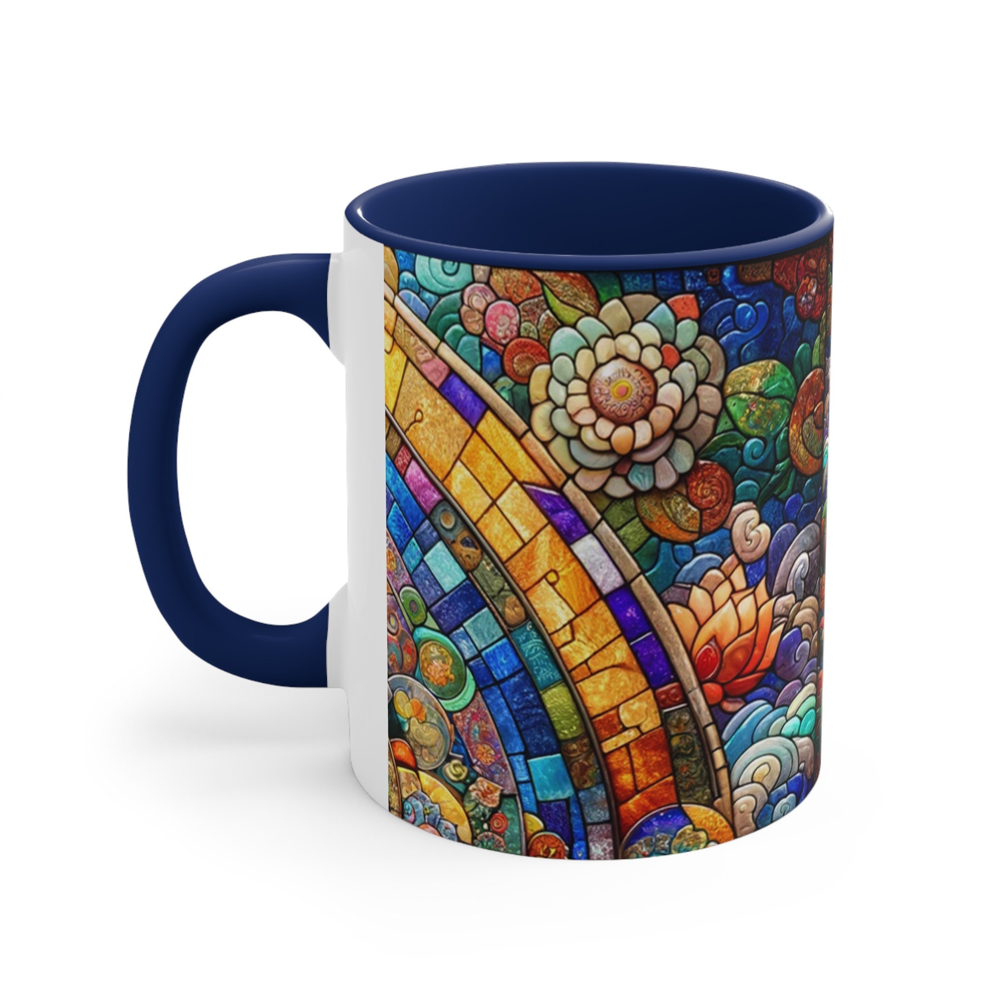 Stained Glass Buddha Mug – Zen Meditation Drinkware, Spiritual Gift for ...