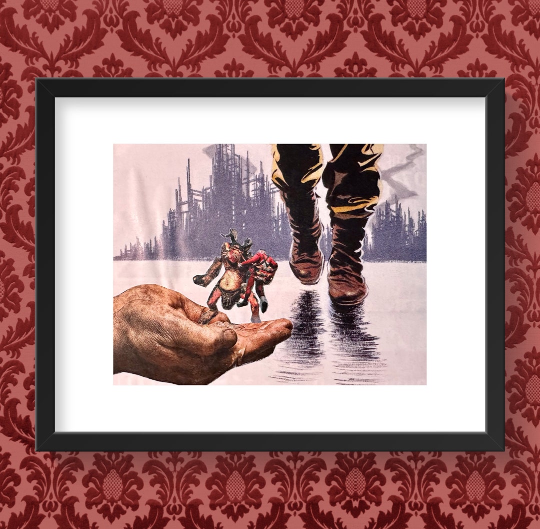 Mini Monster Paper Collage Art - Etsy