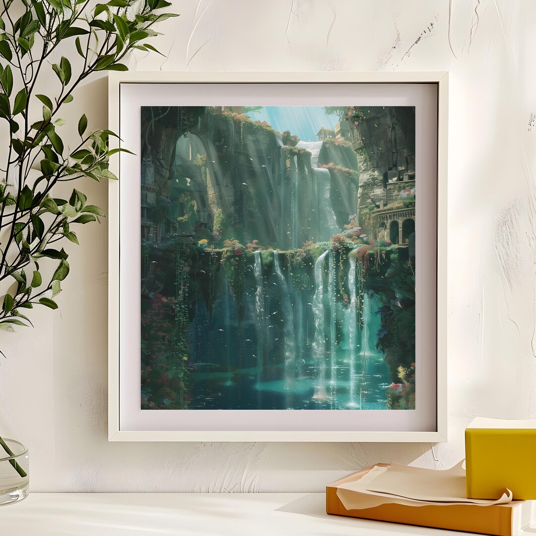Vertical Poster, Ghibli Castle in the Sky Laputa Ancient Ruins ...