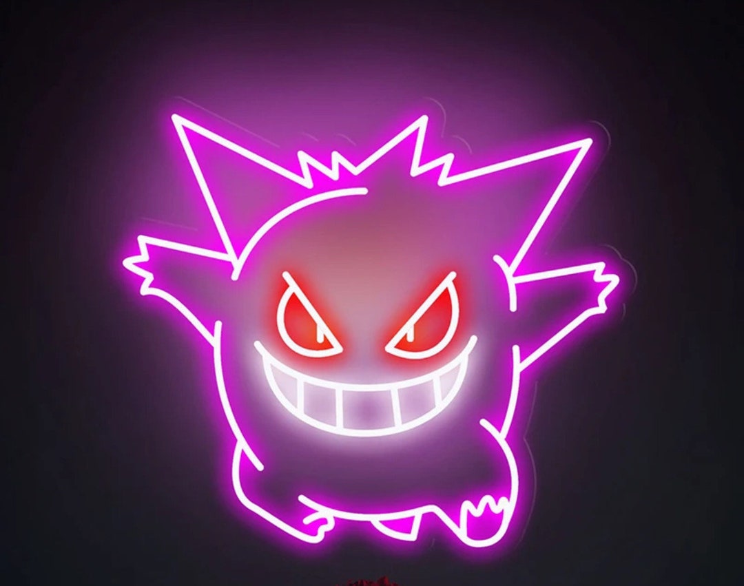 Gengar Neon Sign Pokemon Neon Sign, Anime Neon Sign, Decor - Etsy