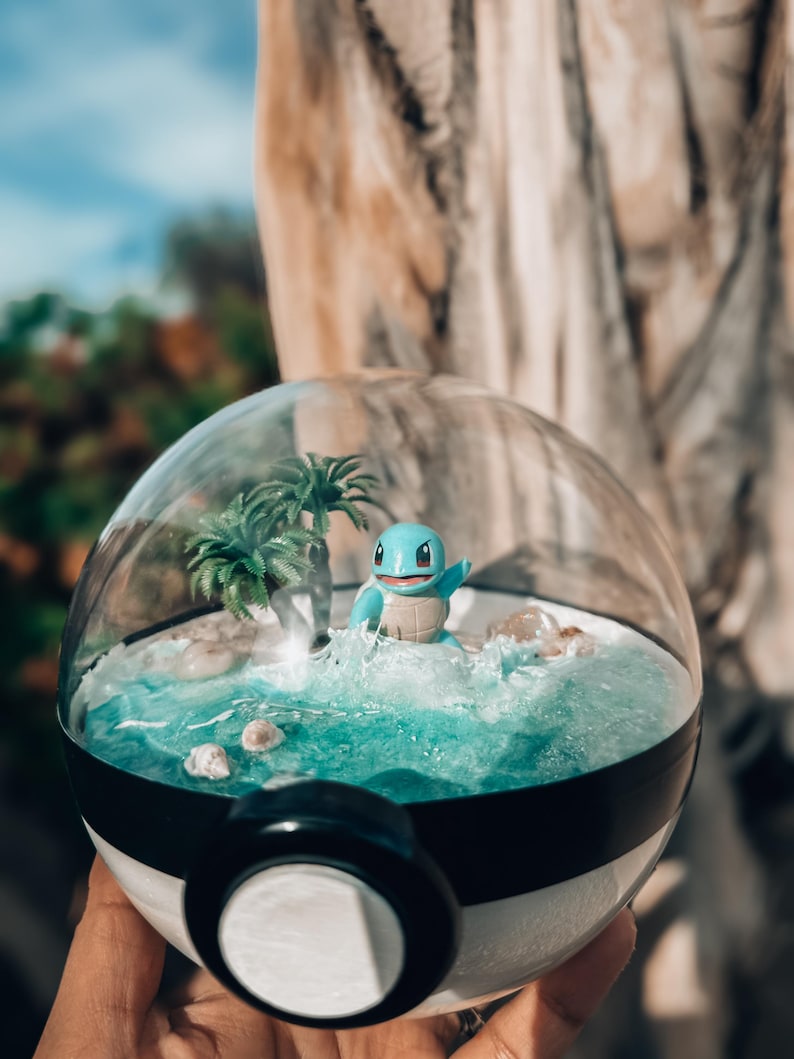 SQUIRTLE (large 5.5inch) Pokeball Diorama Terrarium Pokémon - Etsy