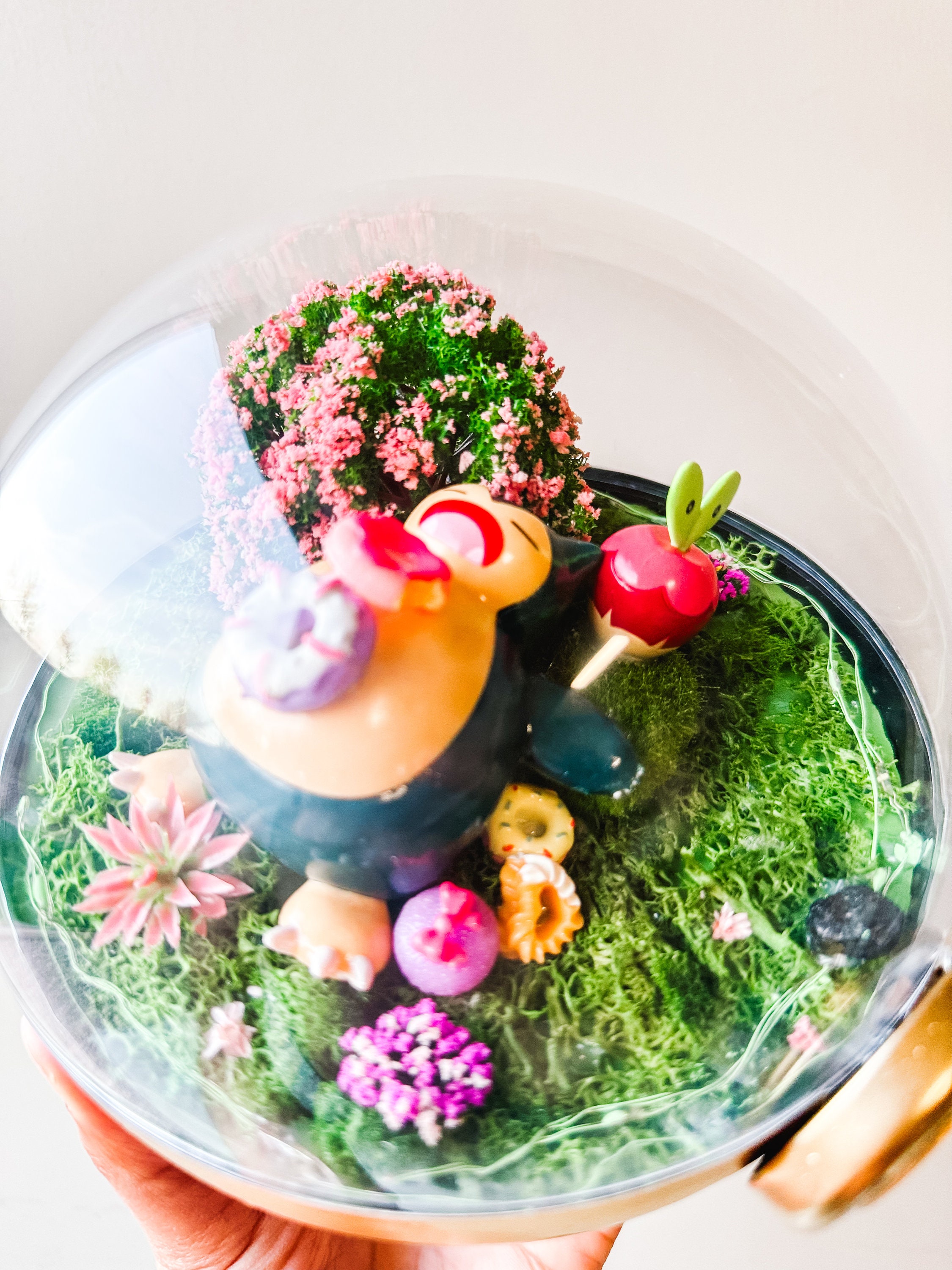 Mega Snorlax W/ String Lights Pokémon Terrarium Pokeball Environment ...