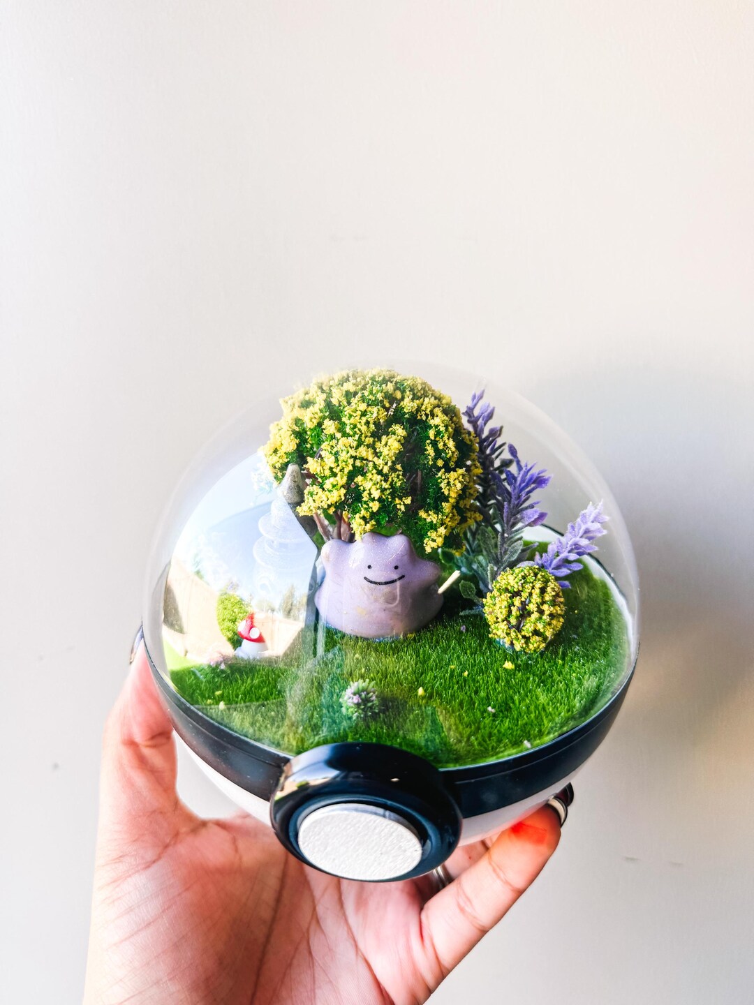 DITTO (large 5.5inch) Pokeball Diorama Terrarium Garden - Etsy