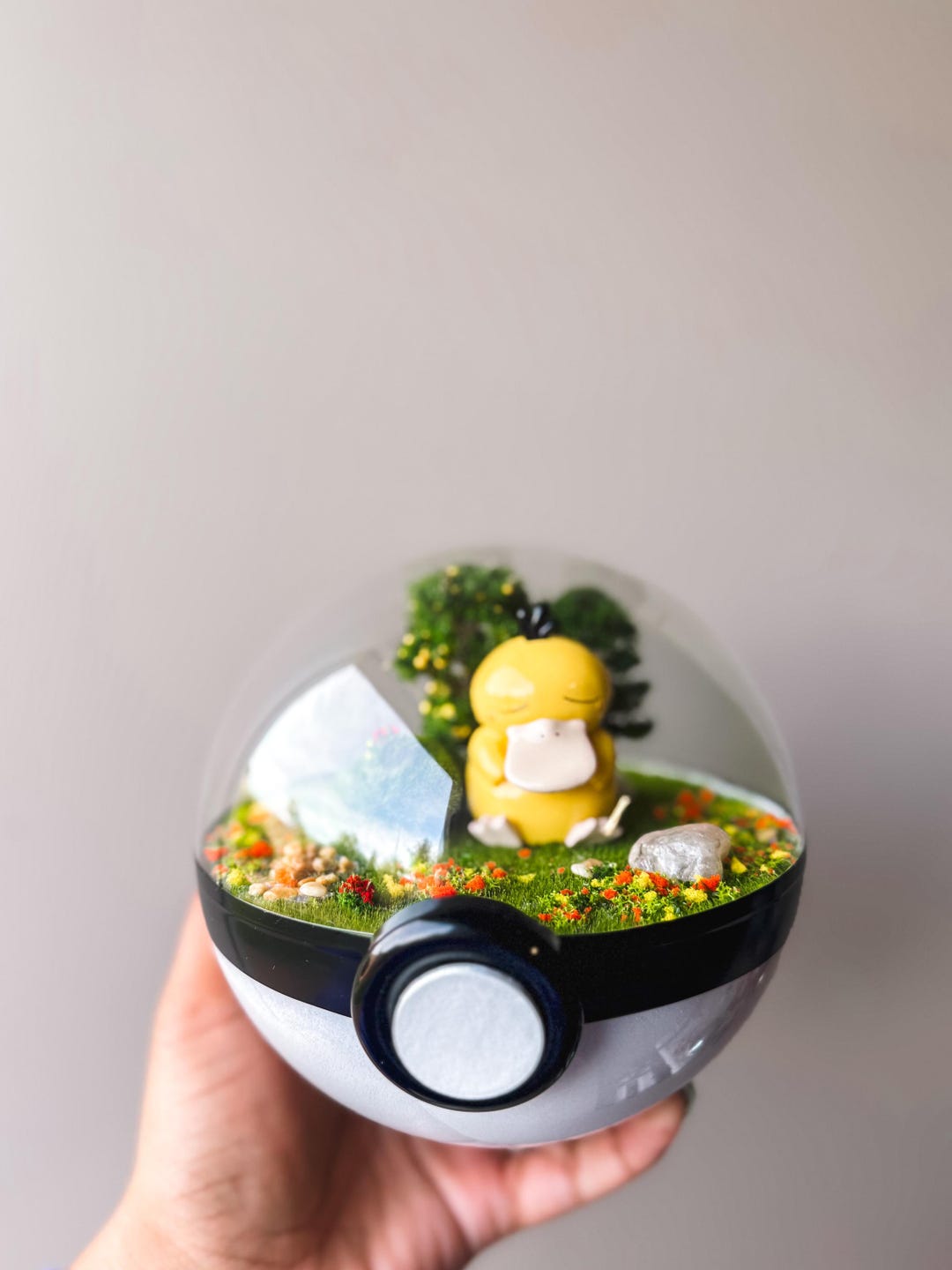 PSYDUCK (large 5.5inch) Pokeball Diorama Terrarium Sleeping Version - Etsy