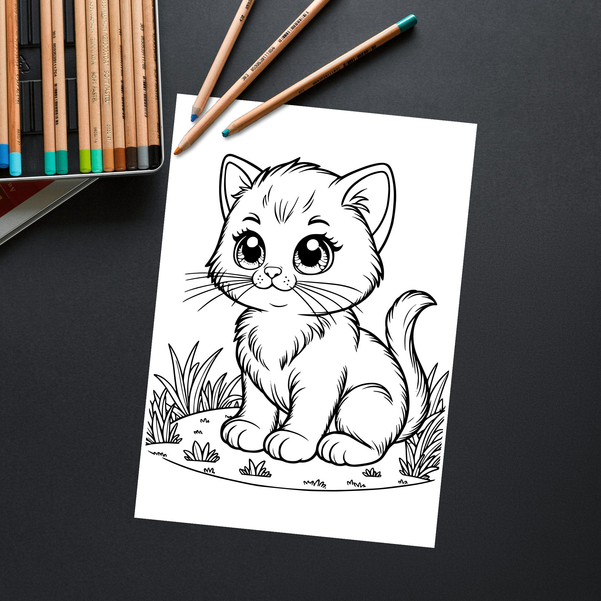 10 Cute Animal Coloring Pages - Printable Coloring Sheets PDF - Etsy