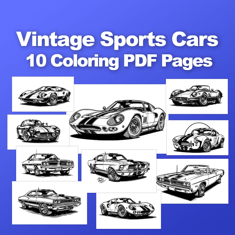 10 Vintage Sports Cars Coloring Pages, Sports Car Coloring Pages ...