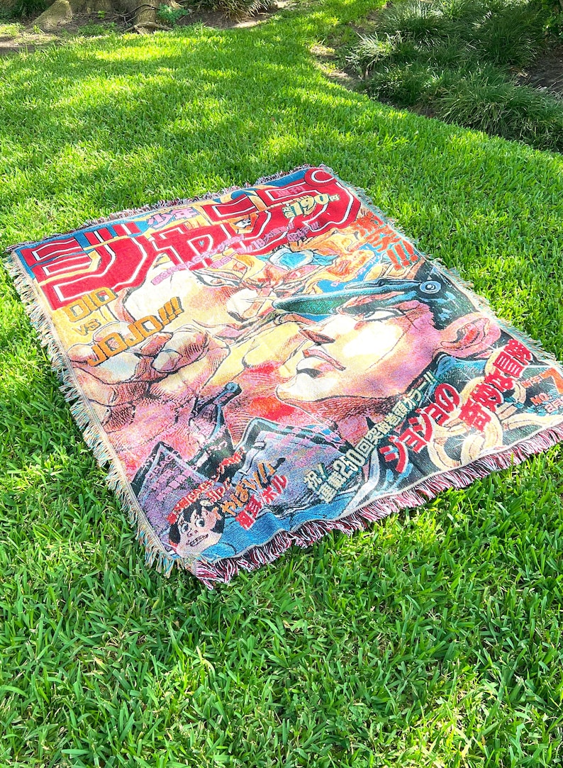 Anime Woven Blanket | Tapestry Throw for Anime Fans | Custom Wall ...