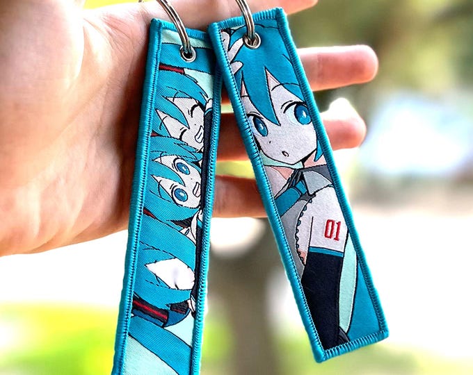 Anime Keychain Embroidered Jet Tag - Etsy