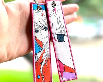 Anime Keychain Embroidered Jet Tag - Etsy