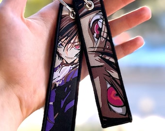 Anime Keychain Embroidered Jet Tag - Etsy