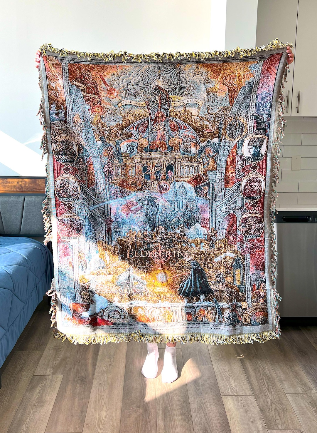 Elden Ring Wall Tapestry | Woven Throw Blanket | Epic Room Decor for ...