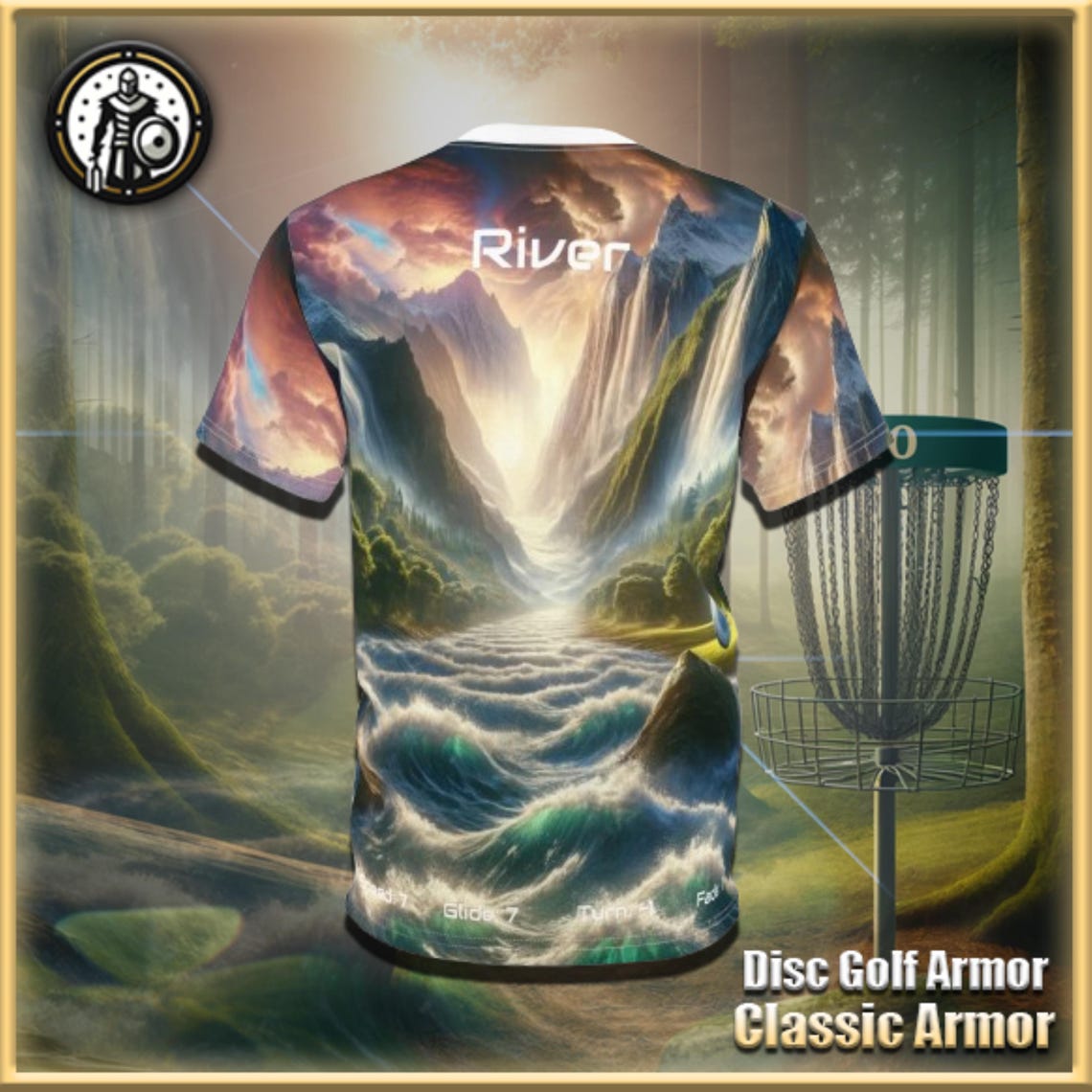 River Disc Golf Jersey, Disc Golf Dad T-shirt for Him, Disc Golf Gift ...