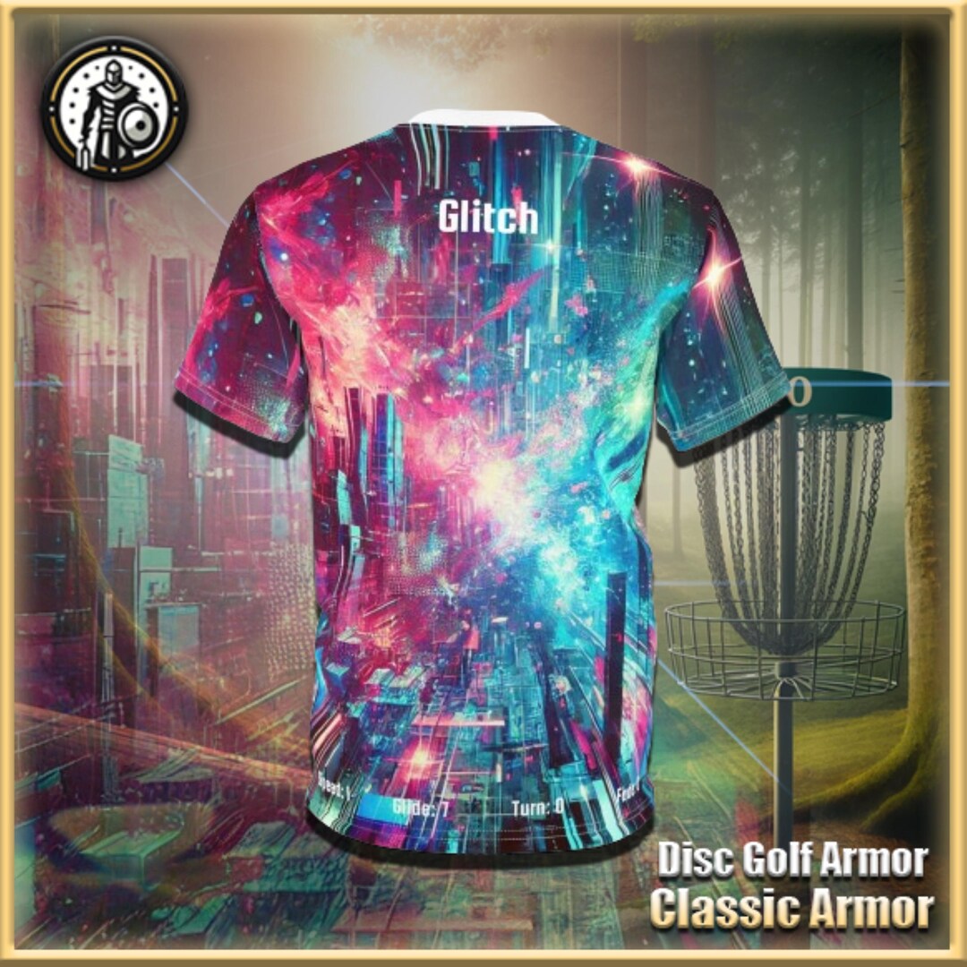 Glitch Disc Golf Jersey, Disc Golf Dad T-shirt for Him, Disc Golf Gift, Disc Golf Shirt, Unisex ...