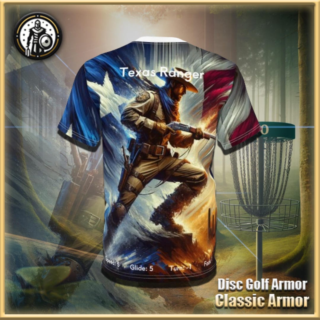 Texas Ranger Disc Golf Jersey, Disc Golf Dad T-shirt for Him, Disc Golf ...