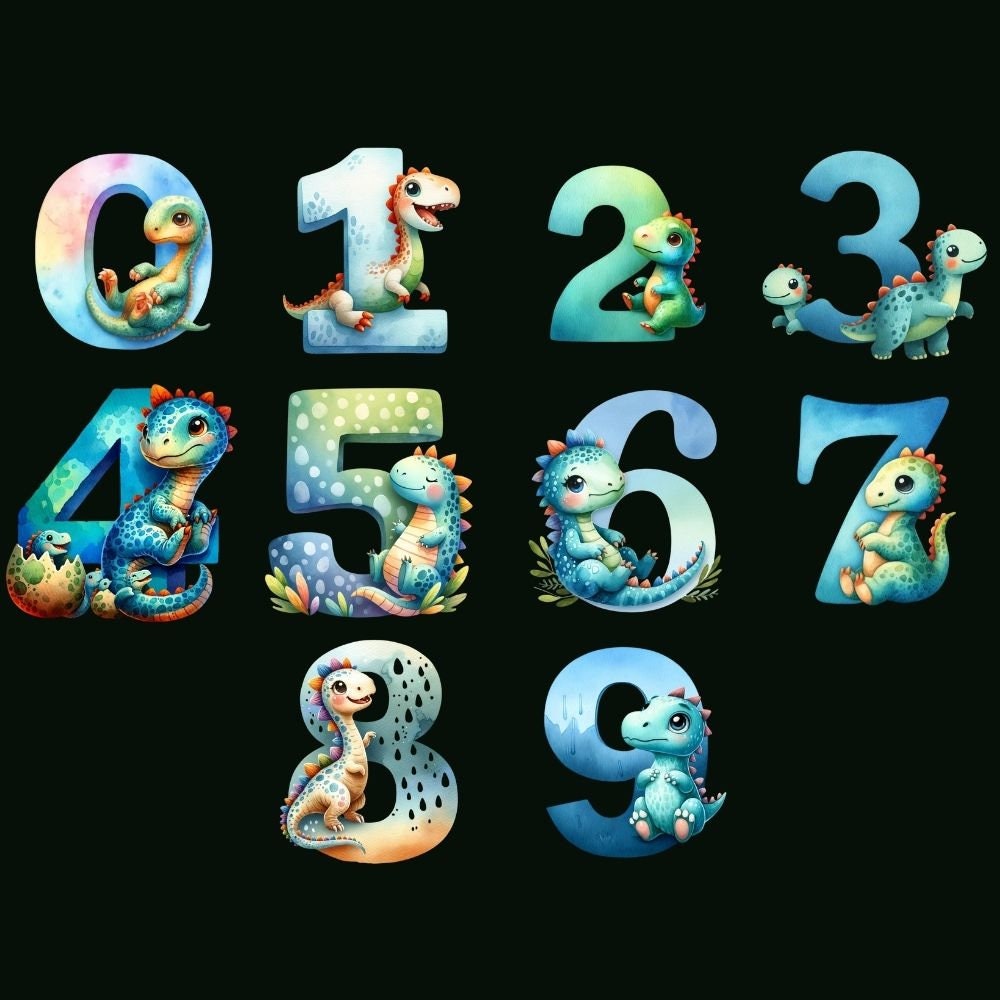 Dinosaur Letters and Number PNG Bundle, Dinosaur Alphabet PNG Clipart ...