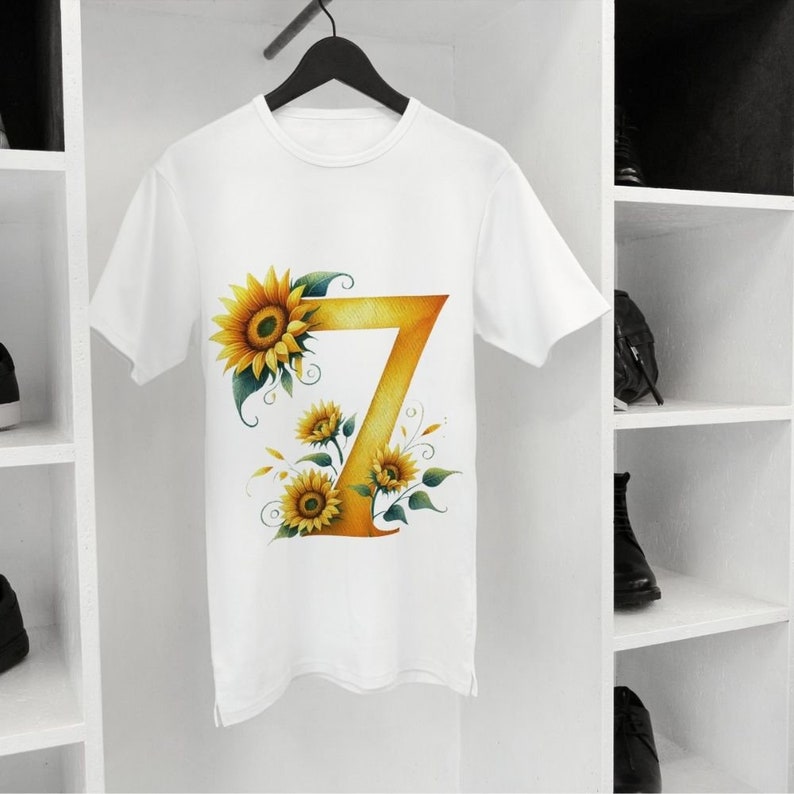 Sunflower Letters and Number PNG Bundle, Sunflower Alphabet PNG Clipart ...