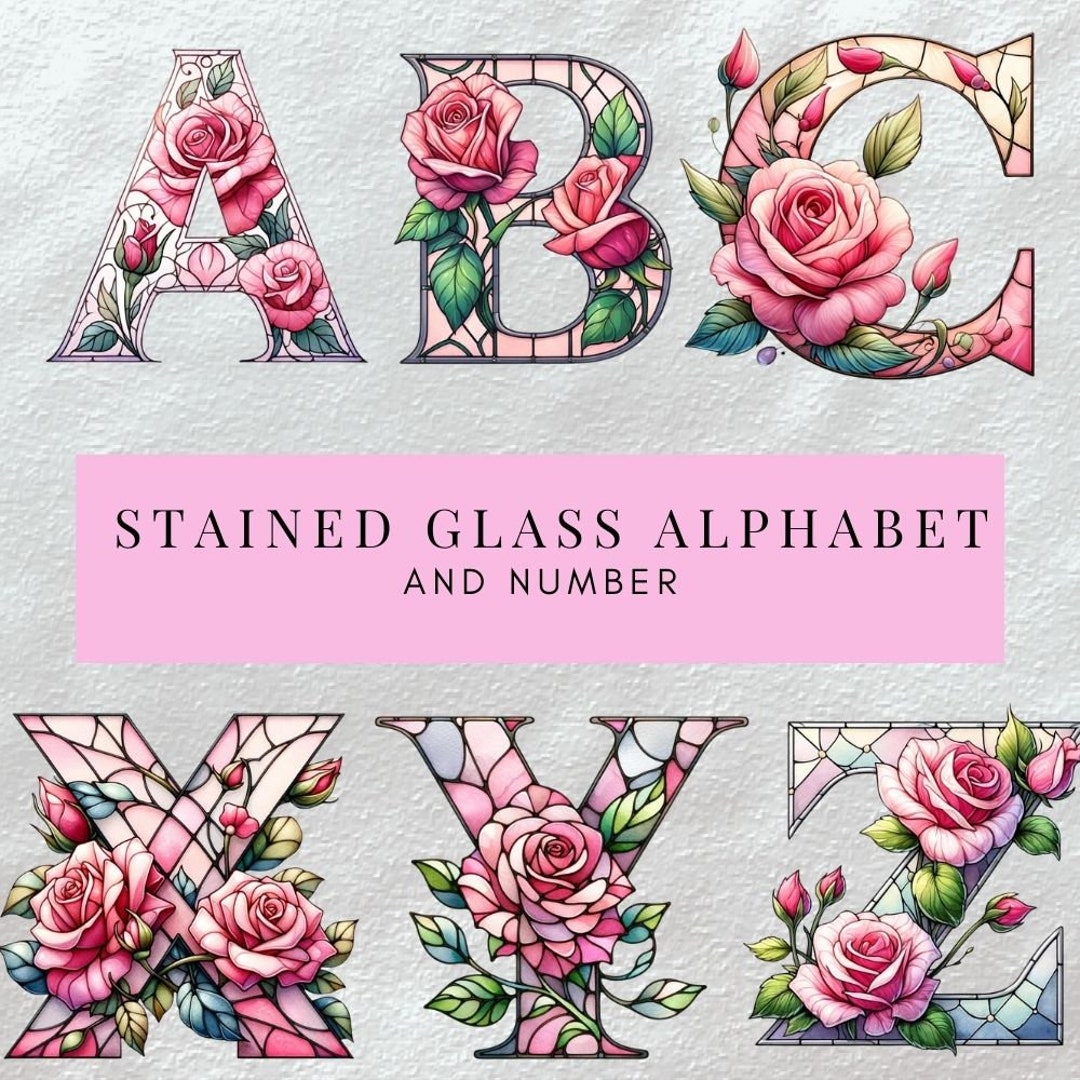 Floral Letters and Numbers PNG Bundle, Floral Alphabet PNG Clipart ...