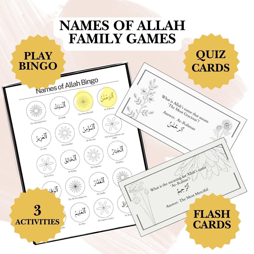 Learn the 99 Names of Allah Through Play! | Play Bingo | Play Family ...