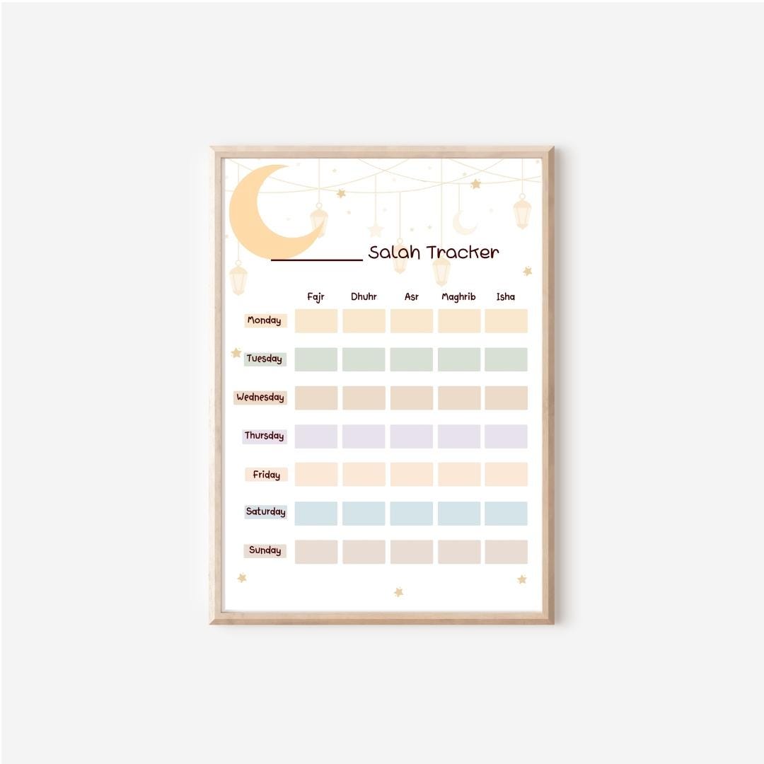 Islamic Salah Tracker, Prayer Tracker, Salah Tracker Printable, Daily ...